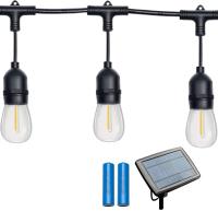 China Edison Balcony Solar Festoon Outdoor Lights 15 Bulb 24V UL Listed for sale