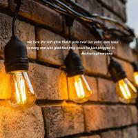 China Rechargeable Solar Powered Festoon Lights Edison 3M Cable For Bistro for sale