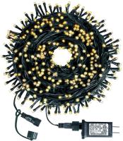 China 220V 60HZ 600 Warm White LED Christmas Lights Outside Garland 60m For Tree for sale