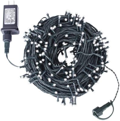 China 50Hz Christmas Tree Cool Outdoor White Lights 60m PVC Super Bright String Lights for sale