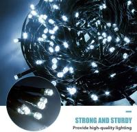 China 50Hz Christmas Tree Cool Outdoor White Lights 60m PVC Super Bright String Lights for sale