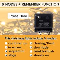 China Outdoor UL588 900 Warm White Christmas Lights 220V Green Cable Fairy Lights for sale