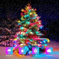 China Green Cable Christmas Lights 700 LED Lovers' Day Garland Plug In Multi Colors for sale