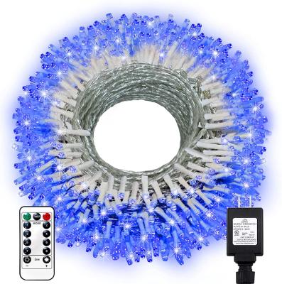 China 60HZ 31V Outdoor Blue Icicle Lights 700 LED Backyard Wedding String Lights for sale