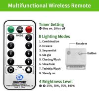 China 32ft 800 Remote Control LED Christmas Lights Plug In 30V For Window Decor for sale
