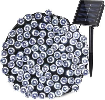 China Outdoor 200 LED Solar Christmas String Lights Dark Green Christmas Tree Cable White for sale