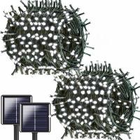 China Decor Cold White LED Outdoor String Lights Solar Christmas 4.5V 300 MA for sale