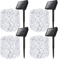 China Waterproof 60m Solar Christmas String Lights 600 LED Outdoor Cold White for sale