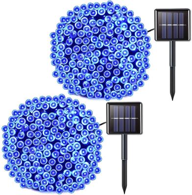 China Fairy Blue Solar Christmas Lights Outdoor 80Ft 300MA With 1200mAh Battery for sale