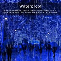 China Fairy Blue Solar Christmas Lights Outdoor 80Ft 300MA With 1200mAh Battery for sale