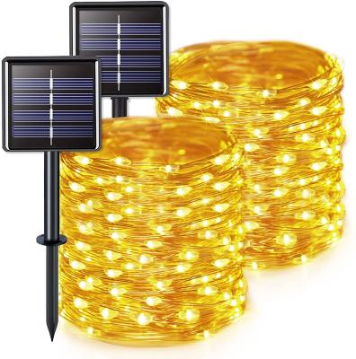 China 10cm 300MA Solar Christmas String Lights Patio Yard Warm White for sale