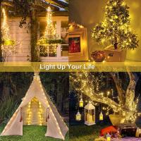 China 10cm 300MA Solar Christmas String Lights Patio Yard Warm White for sale