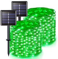 China Transparent Green Solar Christmas String Lights For Pub Decoration for sale