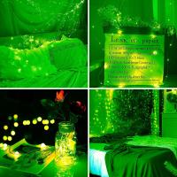 China Transparent Green Solar Christmas String Lights For Pub Decoration for sale