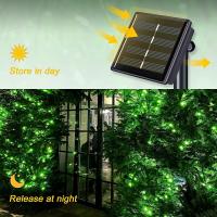 China Transparent Green Solar Christmas String Lights For Pub Decoration for sale