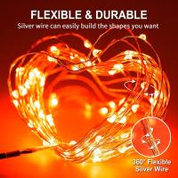 China 80m Solar Christmas String Lights 800 LED Party Christmas Fairy 8 Modes Orange for sale