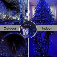 China Night Blue Twinkle Christmas Lights Plug In 240V 200 Count LED Extendable for sale