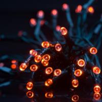 China Christmas Lights 400 LED Jesus Good Friday Picnic Extendable Garland Plug In Red for sale