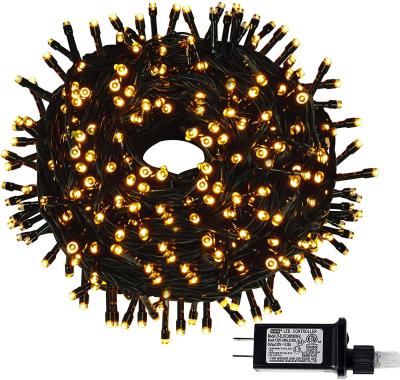 China Extendable Christmas Lights 100 LED All Soul's Day Wedding Party Fairy Plug In Yellow for sale
