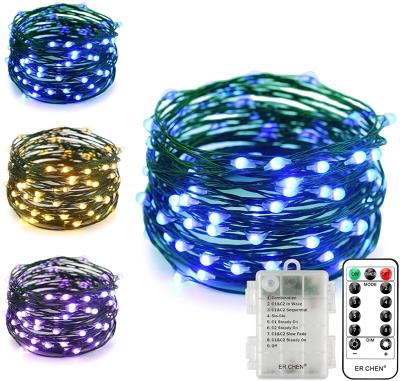 China Dimmable Dec Battery Copper Wire Lights 3M Blue Fairy Lights For Bedroom for sale