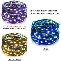 China Dimmable Dec Battery Copper Wire Lights 3M Blue Fairy Lights For Bedroom for sale