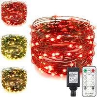 China Wedding Copper Wire Lights Outdoor AC 240V 100 LED 10M With Remote Timer for sale