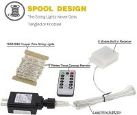 China 50m Length Copper Wire LED Lights Plug In 240V String Fairy Lights For Bedroom for sale