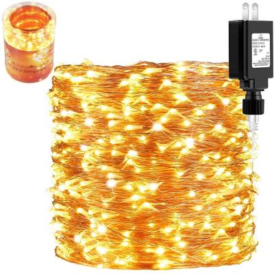 China Christmas Tree Copper String Lights Plug In 20m Length AC 100V for sale