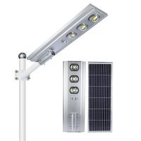 China 130LM/W Outdoor Integrated Solar LED Street Lights 3.2V 30AH Battery for sale