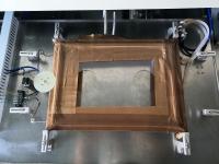 China Dual Station Flat Sheet Membrane Welding Machine 520mm Width 220V Hot Melt Welder for Water Treatment Film for sale