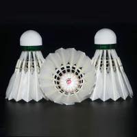 China Class A Duck Feather Shuttlecock 3in1 PU Cork For Sport Training for sale