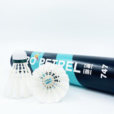 China White Feather Badminton Shuttlecock Hybrid Type 3in1 2 Layers PU Cork Natural for sale