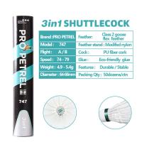 China Natural White Class B Goose Feather Birdies 3In1 Shuttlecock For Sports for sale