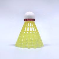 China PEA Nylon Badminton Shuttlecock White Yellow Nylon Skirt Shuttles for sale