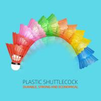 China Plastic Feather Nylon Badminton Shuttlecock Continuously Bounce Good Toughness Badminton Ball for sale
