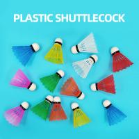 China Plastic Feather Nylon Badminton Shuttlecock Continuously Bounce Good Toughness Badminton Ball for sale