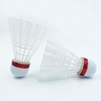China White Fiber Cork Badminton Nylon Shuttlecock Eco Friendly One Pieces Formed Ball for sale