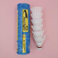 China White Fiber Cork Badminton Nylon Shuttlecock Eco Friendly One Pieces Formed Ball for sale