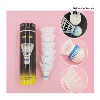 China Nylon Badminton Plastic Shuttlecock Stable Sturdy For Entertainment Yellow White for sale