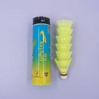 China Nylon Plastic Badminton Birdies Yellow White Badminton Shuttlecocks Durable Stable for sale