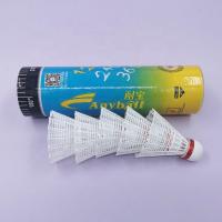 China Nylon Plastic Badminton Birdies Yellow White Badminton Shuttlecocks Durable Stable for sale