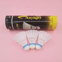 China Plastic Nylon Badminton Shuttlecocks Stable Nylon Shuttlecock Ball For Training for sale