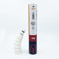 China Class A Duck Feather 3 In 1 Shuttlecock D75 Shuttlecock Badminton Ball For Trainning for sale