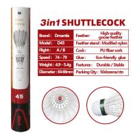 China Hybrid Goose Feather Badminton 3 In 1 Shuttlecock Fiber Cork For Sports Training for sale