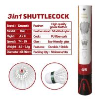 China Durable Stable Hybrid Shuttlecock Goose Feather Badminton Shuttlecock For Training for sale