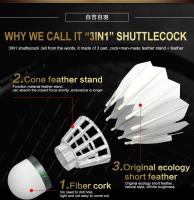 China Hybrid 3 In 1 Shuttlecock Goose Feather Durable Badminton for sale