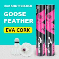 China Eva Foam Cork Badminton Birdie Real Feathers For Training Anyball Brand for sale