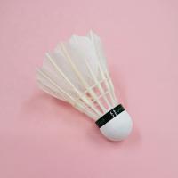 China Fiber Cork 3 In 1 Shuttlecock Hybrid Badminton Shuttlecock Goose Feather for sale