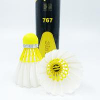 China Goose Feather Badminton 3 In 1 Shuttlecock Pro Petrel 767 With Great Stability Durability for sale