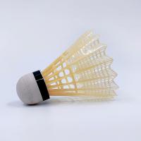 China Yellow Plastic Shuttlecocks Badminton Plastic Cock Ball Outdoor Sport 12pcs Tube for sale